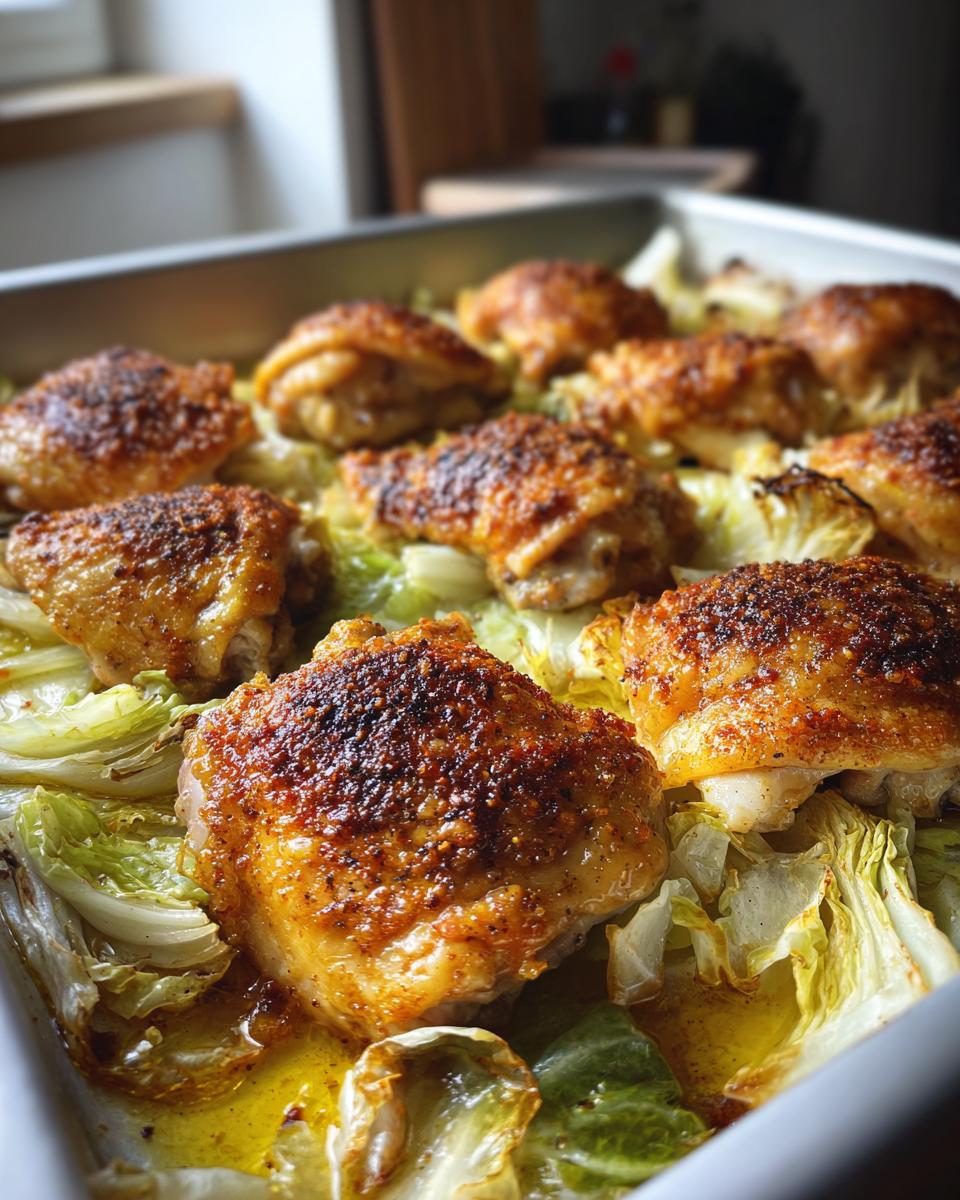 Flawless 4-Ingredient Sheet-Pan Roast Chicken & Cabbage!